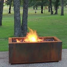Hot sale outdoor corten steel fire proof table & rectangular fire pits