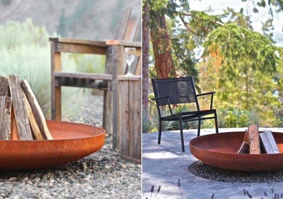 High quality corten-a steel fire bowl & round fire pits for outdoor warming