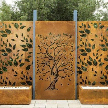 2017 new design corten steel decorative metal screen water bubble wall