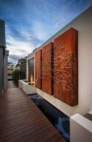 Decorative Metal Screen Corten Laser Cut Garden Screen Laser Cut Outdoor Metal Screen