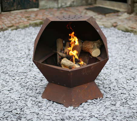 Superior Corrosion Resistance Performance Big Moon And Star Corten Steel Garden Fire Ring