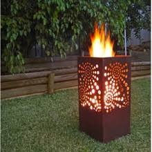 Dia30" Round Big Moon And Star Corten Garden Fire Pit Ring