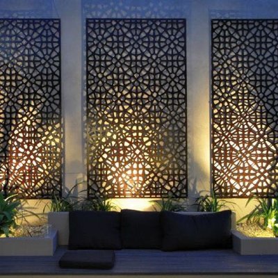 chinese antique metal decorative outdoor folding screen