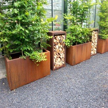Corten steel extra large planters for live trees with great price