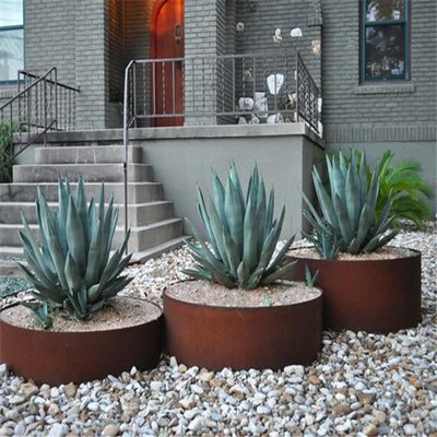 Corten steel extra large planters for live trees with great price