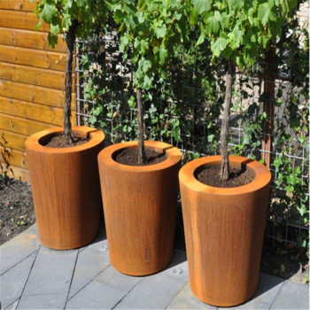 Antique Imitation Corten steel Flower planter Metal Flower Pot