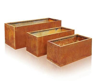 Different Color Tall Planter, Garden Basket, Corten Steel Irregular Metal Planter