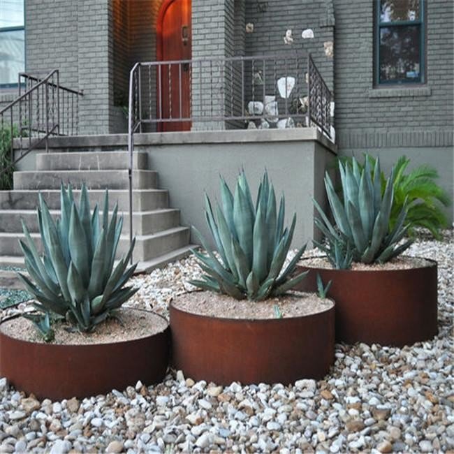 Corten steel planter, corten steel flowerpot for outdoor garden