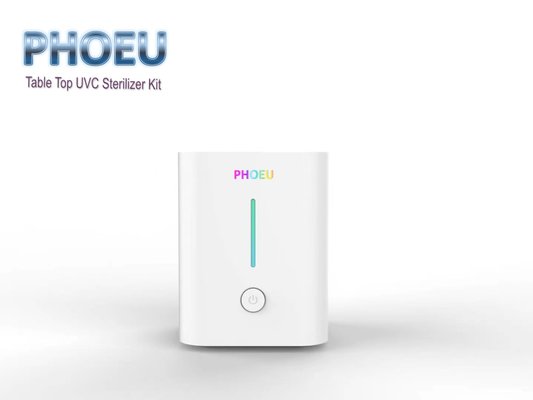 Table top mini air purifier with UVC LED disinfection function and active carbon PM2.5 purification