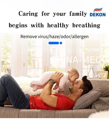 600CMH HEPA H14 PM2.5 Filtration air purifier with UVC air sterilizer and dininfection digital display touch control
