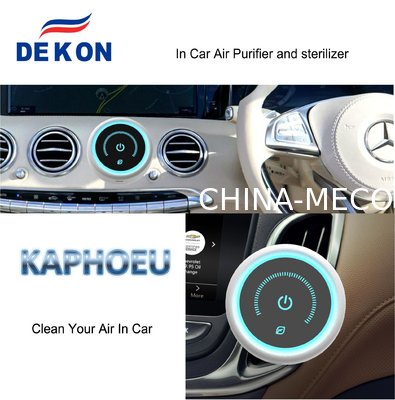 CAR air purifier and sterilizer with UVC led lamp + photocatalyst filter and carbon filter clean the air in your car