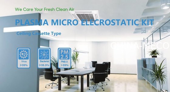 Ceiling cassette air cleaner with Plasma micro electrostatic technology clean Pm2.5 kill virus to help fight with COVID