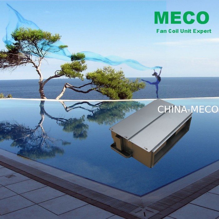 Water chilled ceiling concealed duct type fan coil unit-200CFM