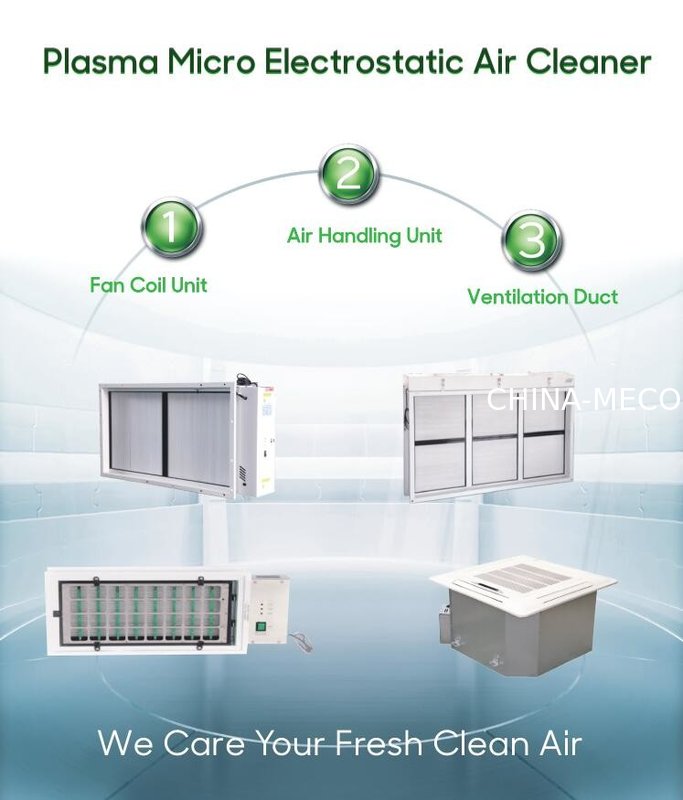 Plasma micro electrostatic air cleaner for Air ducts of AHU, Rooftop units,help to fight with covid-19