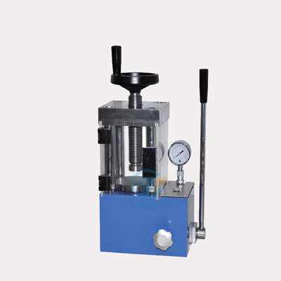 Laboratory 15T hydraulic manual powder pellet press machine with optional safety cover