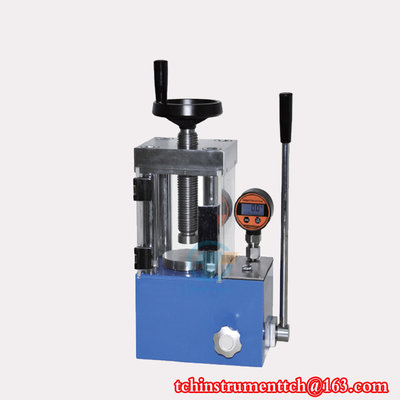 Laboratory 15T hydraulic manual powder pellet press machine with optional safety cover
