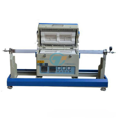 1200C mini vacuum atmosphere tube furnace with quartz tube and flange