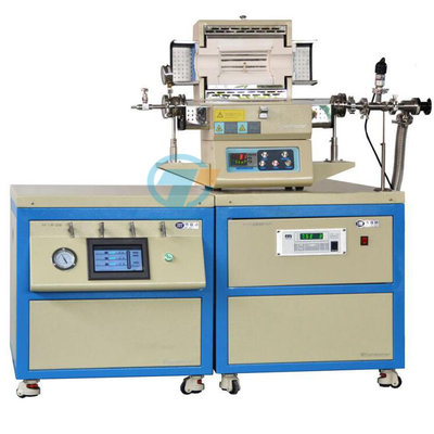 1200C mini vacuum atmosphere tube furnace with quartz tube and flange