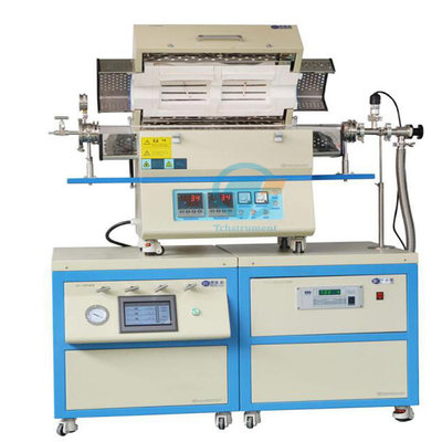 1200C three muilti zones vacuum atmosphere tube furnace with quartz tube and programmable controller