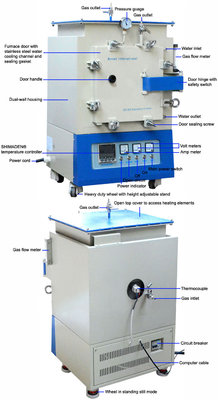 laboratory atmoshere gas controlled heat treatment muffle furnace furnace for sintering and annealing