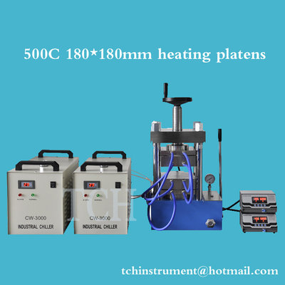 500C 60 T Hydraulic Laminating Hot Flat Press Machine ( 180 x 180MM area) with Dual heating platens