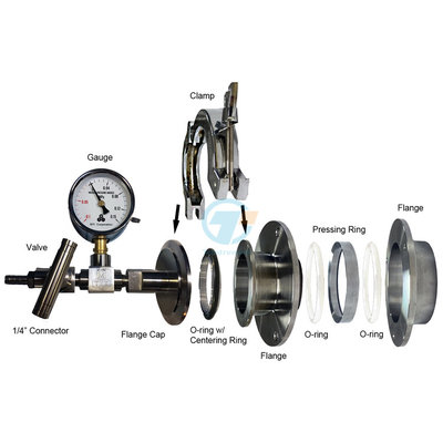 Quick Clamp Vacuum Sealing Assembly Flange with KF50 Vaccum Port for Tube Furance - EQ-FL-80QC