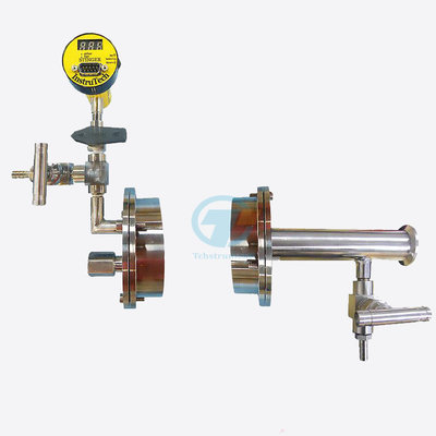 vacuum sealing tube flange with KF-25 port & 1/4" barbed hose fitting for tube furnace