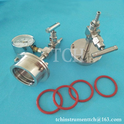SS quartz alumina tubes flange for 50mm OD tube vacuum furnace, vacuum sealing assembly flange