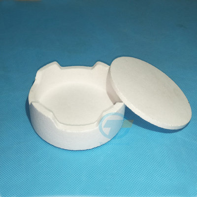high purity round dental sintering crucible for sintering zirconia , dental sagger with lid