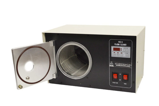 Medium Plasma Cleaner with Vacuum Pump , 6"Dx 6.5" L ( 3 Liter) Quartz Chamber 13.56 Mhz, 30W max. - EQ-PCE-6