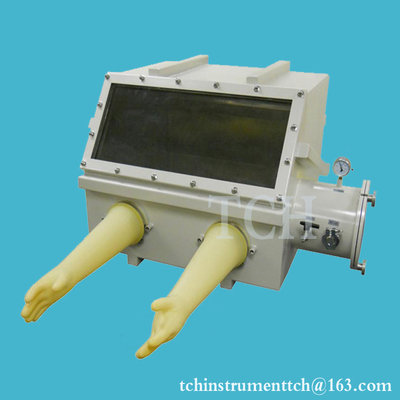 Compact Stainless Steel Vacuum Glove Box (22"x17"x16") with Vacuum Flange & Gauge - VGB-1