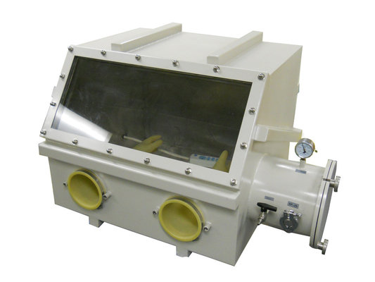 Compact Stainless Steel Vacuum Glove Box (22"x17"x16") with Vacuum Flange & Gauge - VGB-1