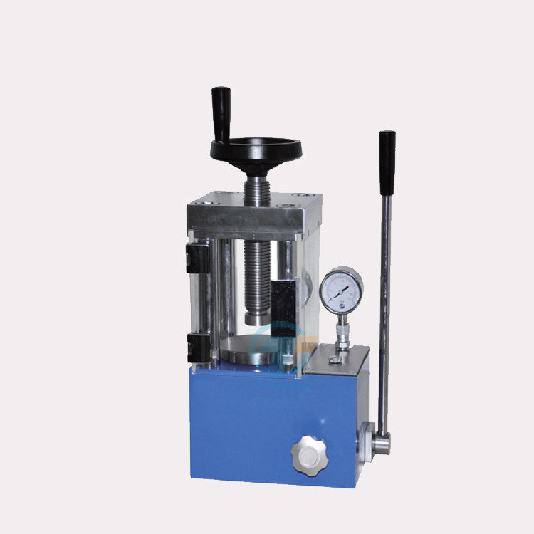 Laboratory 15T hydraulic manual powder pellet press machine with optional safety cover