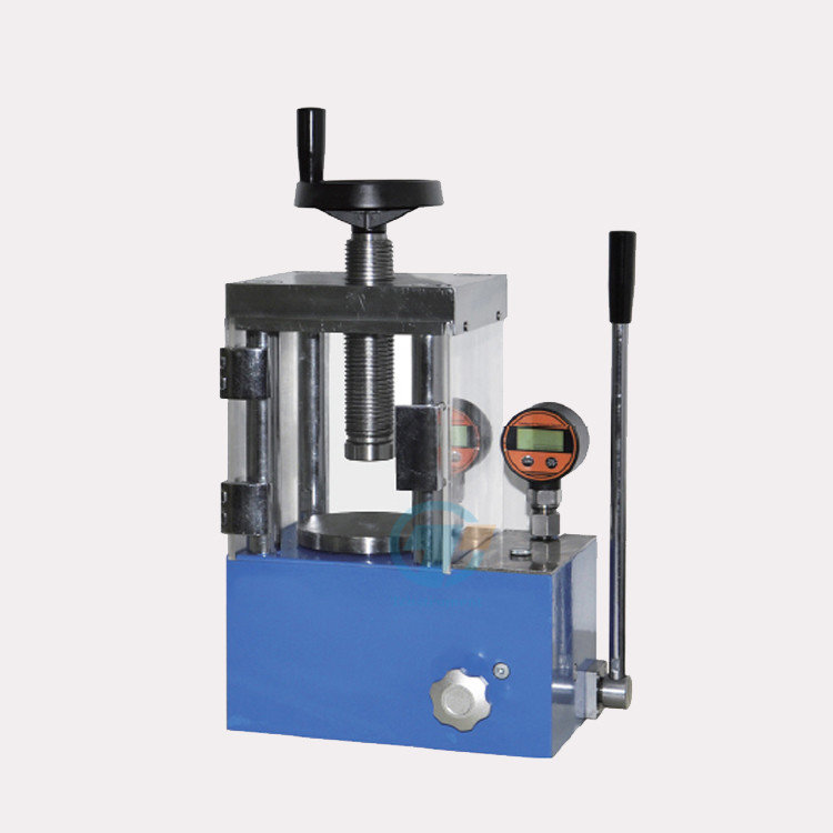 30T lab Manual hydraulic powder press machine with optional safety cover and digital pressure gauge