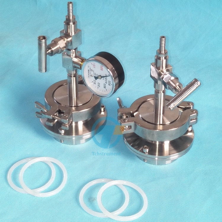 Quick Clamp Vacuum Sealing Assembly Flange with KF50 Vaccum Port for Tube Furance - EQ-FL-80QC