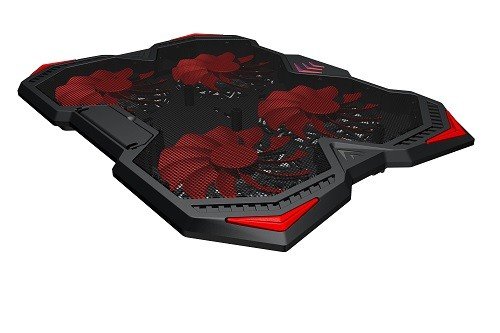 Low Price laptop cooling pad portable laptop cooler pad usb fan with red LED light
