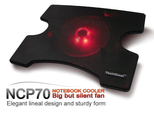 Gaming Laptop Cooling Pad with 200mm red LED Fan
