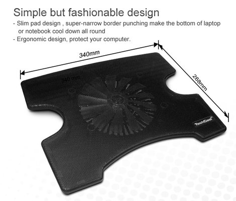 Gaming Laptop Cooling Pad with 200mm red LED Fan