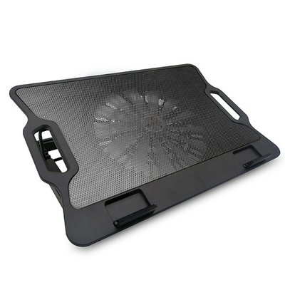 15" Laptop Cooling Pad with Movable Fan, USB 2.0 dual ports Hub and 6 Ergonomic Height Setting