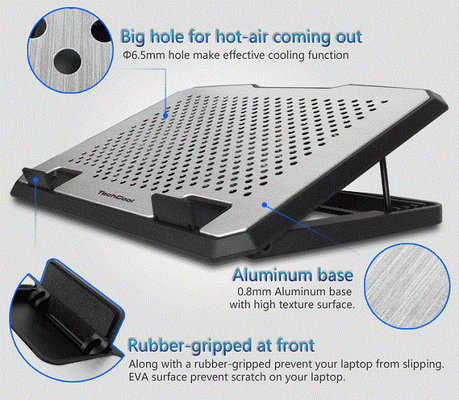 Techcool large fan 17 inch laptop cooling pad cooler pad for laptop