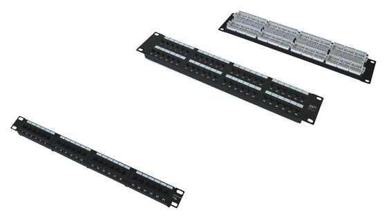 24 ports 19'' Category 5e network telephone UTP Patch Panel Suitable for Gigabit Ethernet applications