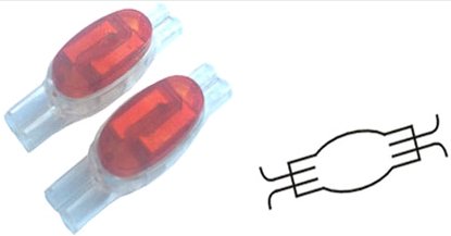 U1R Wire Connector HJKT8 four-wire Inline Connector Red color used with E-9BM tool