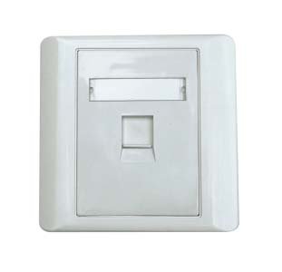 single port 1 port rj45 network faceplate with shutter