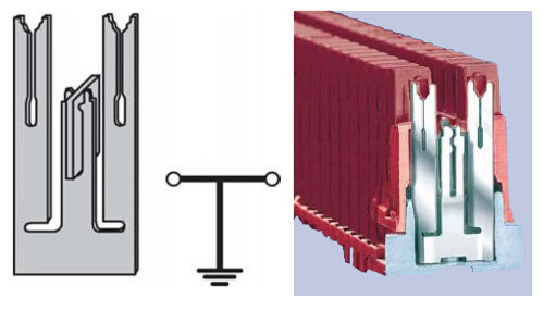 10 Pairs krone type lsa earth module and lsa profile module