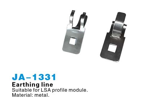Earth contact clip and earth plug for krone lsa modules