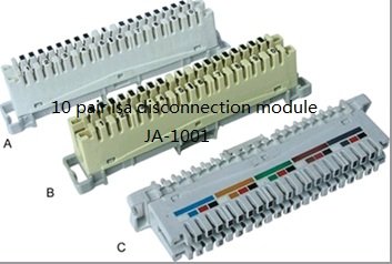 Plastic hinged label holder for krone type LSA module 10 pairs