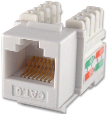 Cat 6 RJ45 Keystone Jack - 90 Degree Jack
