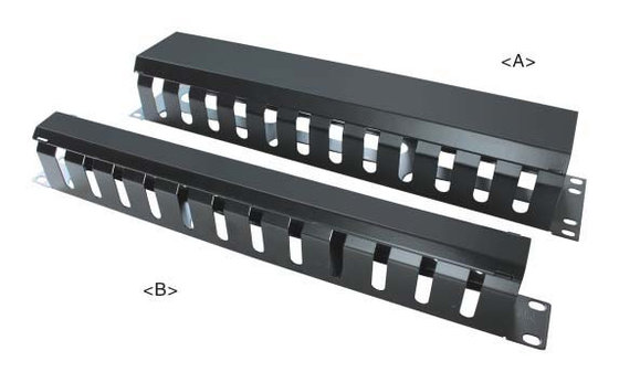 19" Metal Cable Management Rail 12 Slot,Single-Sided,1U&2U with cover