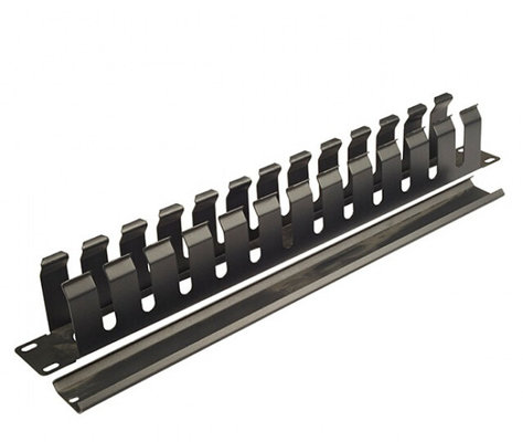 19" Metal Cable Management Rail 12 Slot,Single-Sided,1U&2U with cover