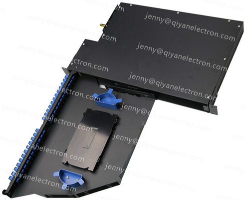 1U 2U Rotatable Rack Mount Patch Panel Max 96 Cores Metal material